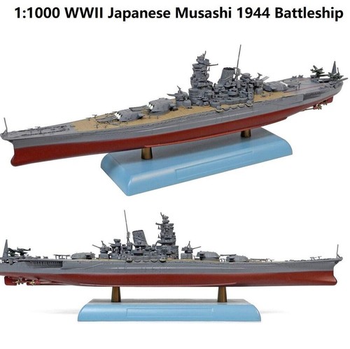 1:1000 WWII Japanese MUSASHI Battleship Model Pre-builded Warship Model ...