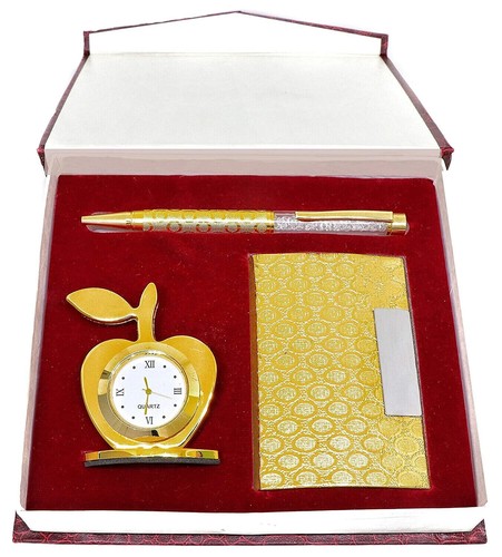Clock Card Holder with Premium Metal Pen for Gifting 3 in 1 Best Gift ...