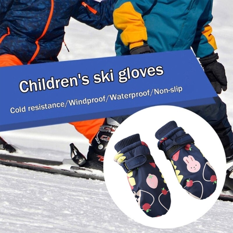 Windproof Ski Gloves Baby Kids Gloves Winter Warm Mittens for Outdoor ...