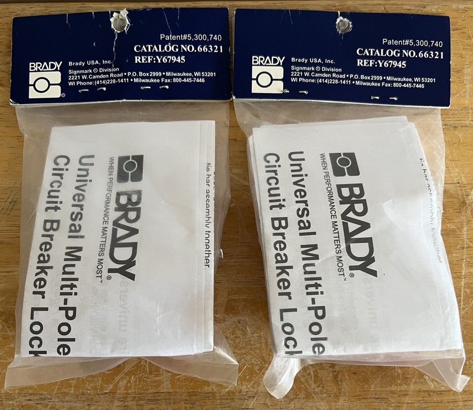 2- Brady Universal Multi-Pole Circuit Breaker Lock-Out 66321 Y67945 | eBay