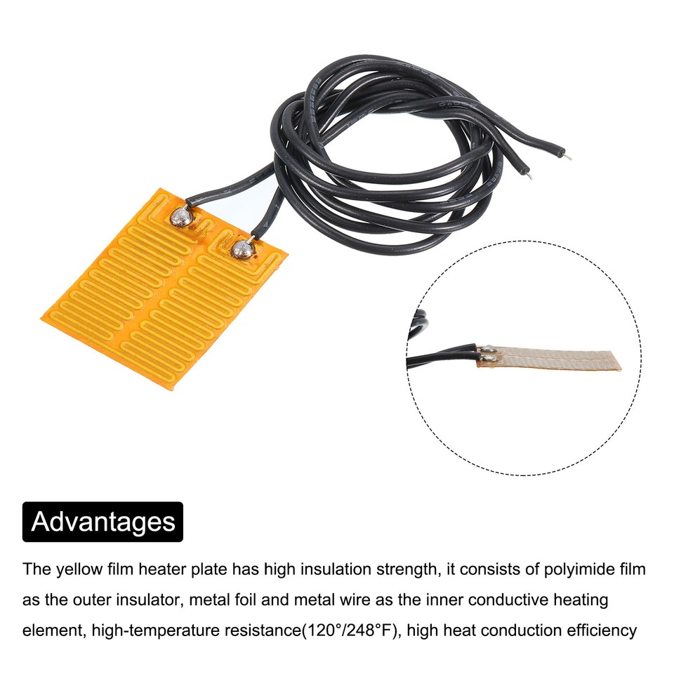 4pcs Heater Film Heating Plate 2.8W 5V Polyimide Adhesive Heat Pad ...