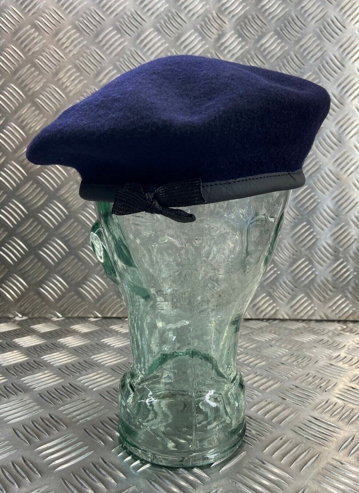 British Made Military Navy Blue General SD Issue Beret Cap Genuine Spec ...
