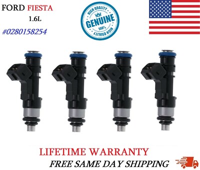 GENUINE Bosch Set Of 4 Fuel Injectors For 2011-2012 FORD Fiesta 1.6L ...