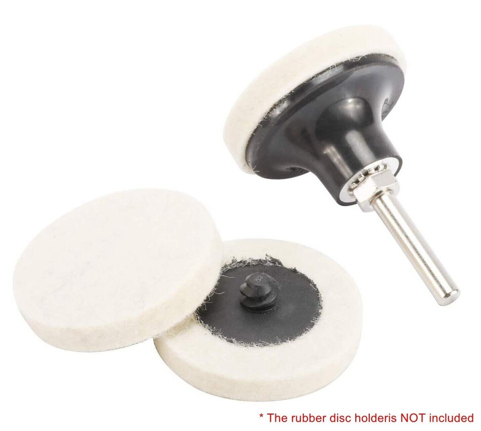 10PCS 2 inch Wool Buffing Polishing Pad Roll Lock Sanding Disc Die ...