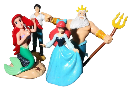 Lot of 4 Disney The Little Mermaid PVC Figures Toys Cake Toppers Ariel ...