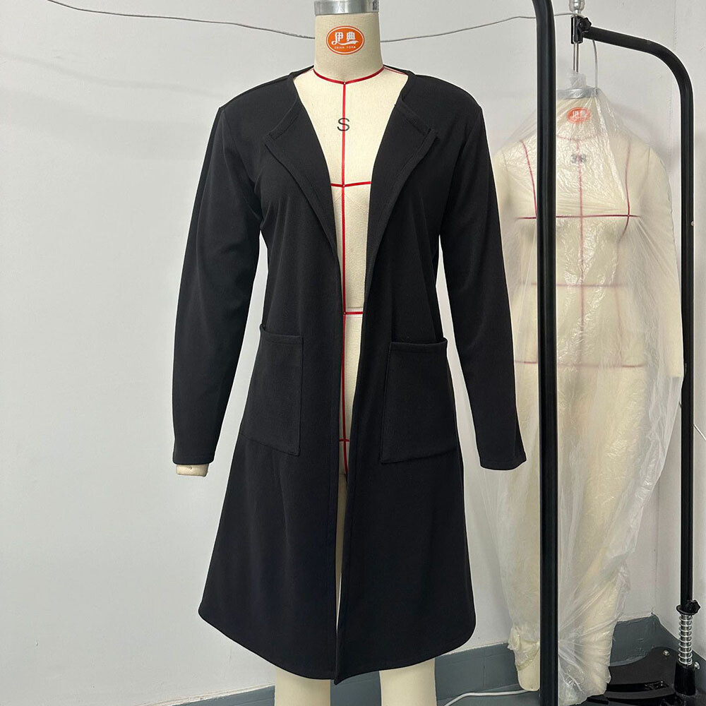 Women's Cardigan Long Sleeve Open Front Jacket Casual Loose Top Coat ...