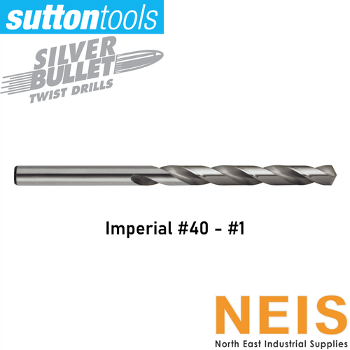 SUTTON TOOLS Silver Bullet Jobber Drills Imperial 10pk (#40-#1) - HSS ...