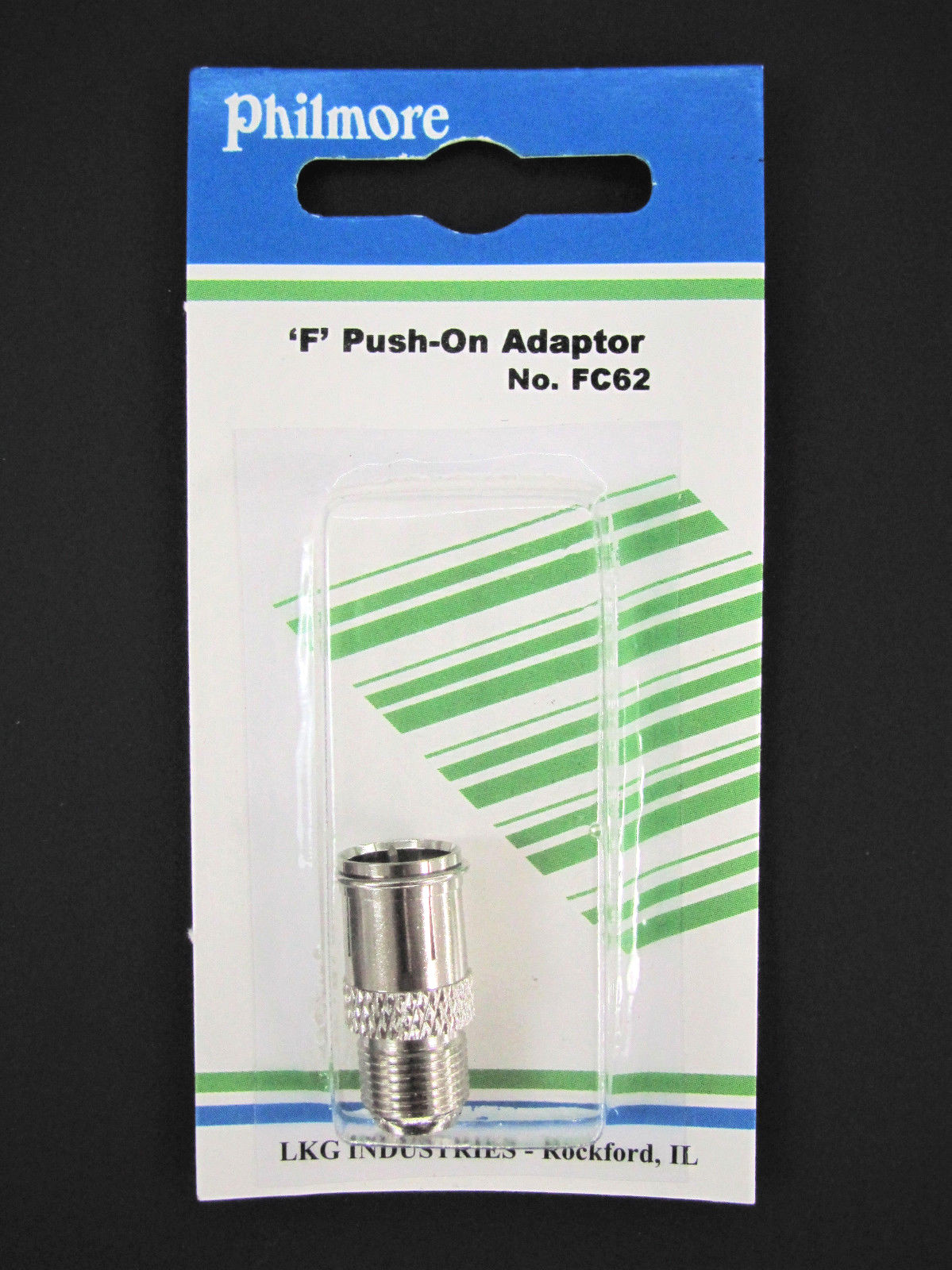 F Push-On Adapter - F Female to F Male - Nickel Plated - Philmore FC62 ...