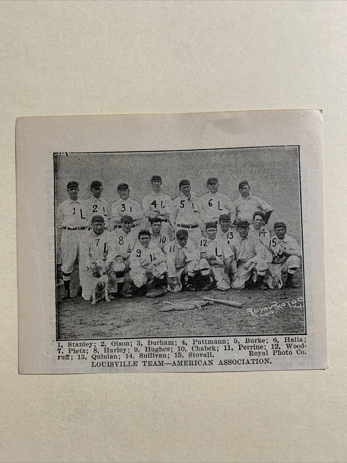 Louisville Colonels Heinie Peitz Durham 1908 Baseball Team Picture #2 ...