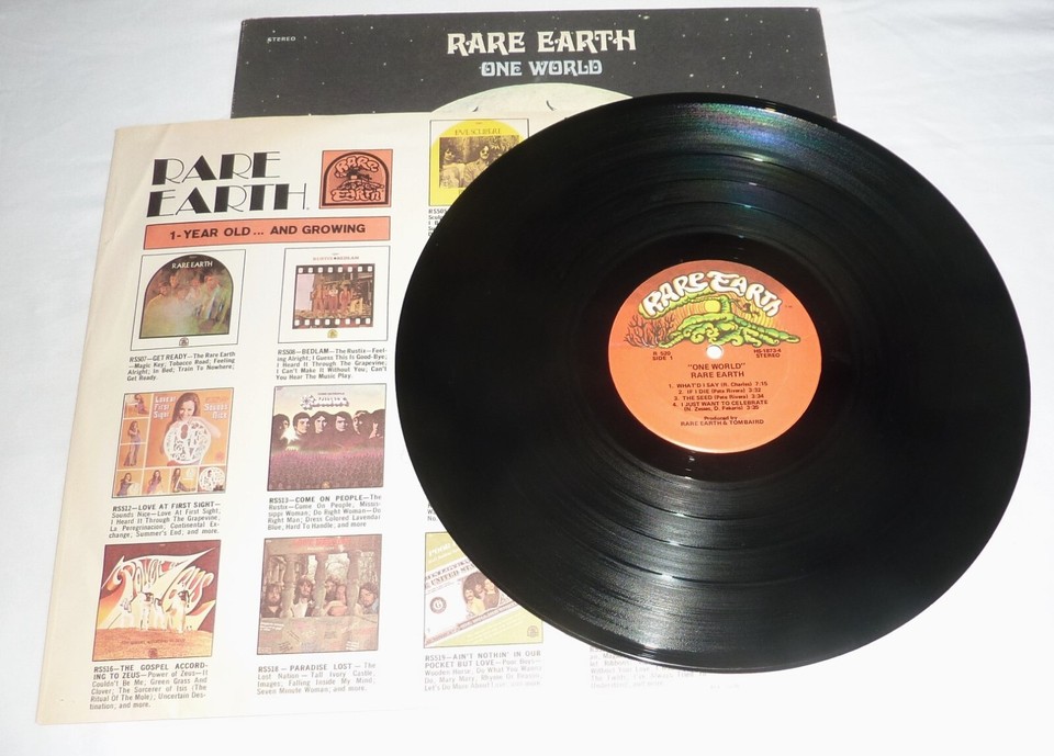 VINYL LP by RARE EARTH "ONE WORLD" (1971) ROCK / RARE EARTH RECORDS RS ...