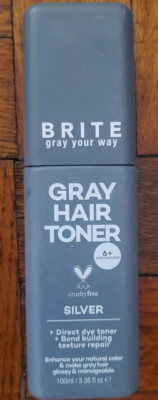 Brite Gray Your Way Gray Hair Toner Silver Direct Dye Toner 3.38 fl oz ...