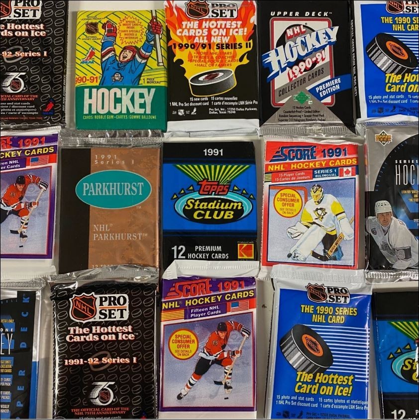 100 Vintage Hockey NHL Cards In Factory Sealed Packs Unopened Pack Lot ...