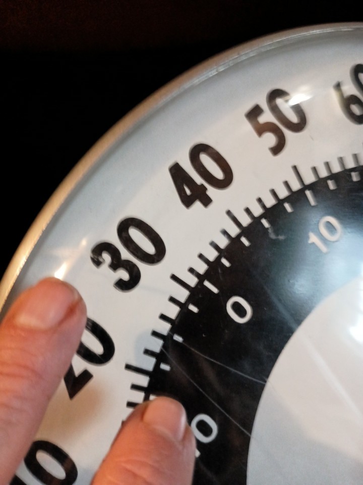 Vintage Ohio Thermometer Co. Original Jumbo Dial 12” Celsius Fahrenheit ...