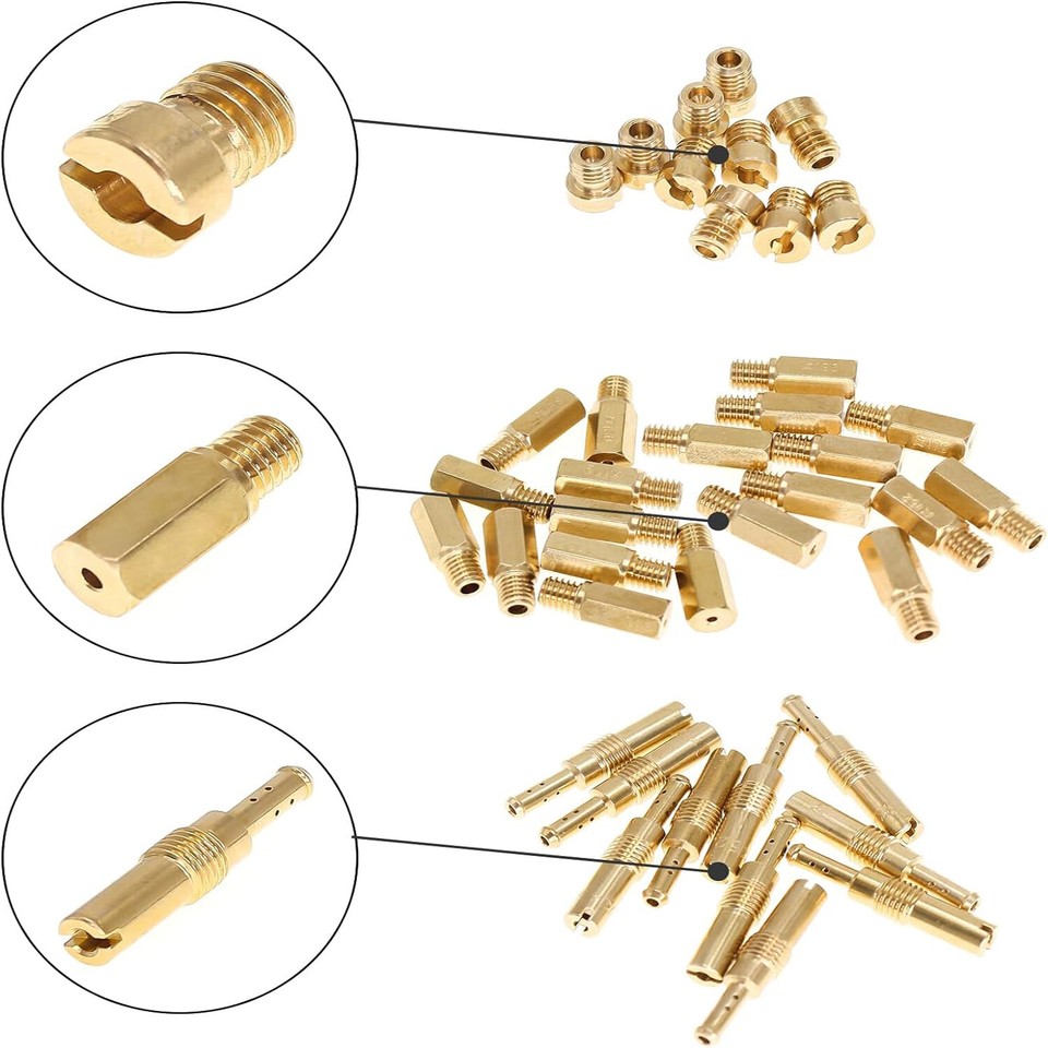 30Pcs Carburetor Main Jets and 10Pcs Slow Jets Pilot Jet Kit Fits for ...