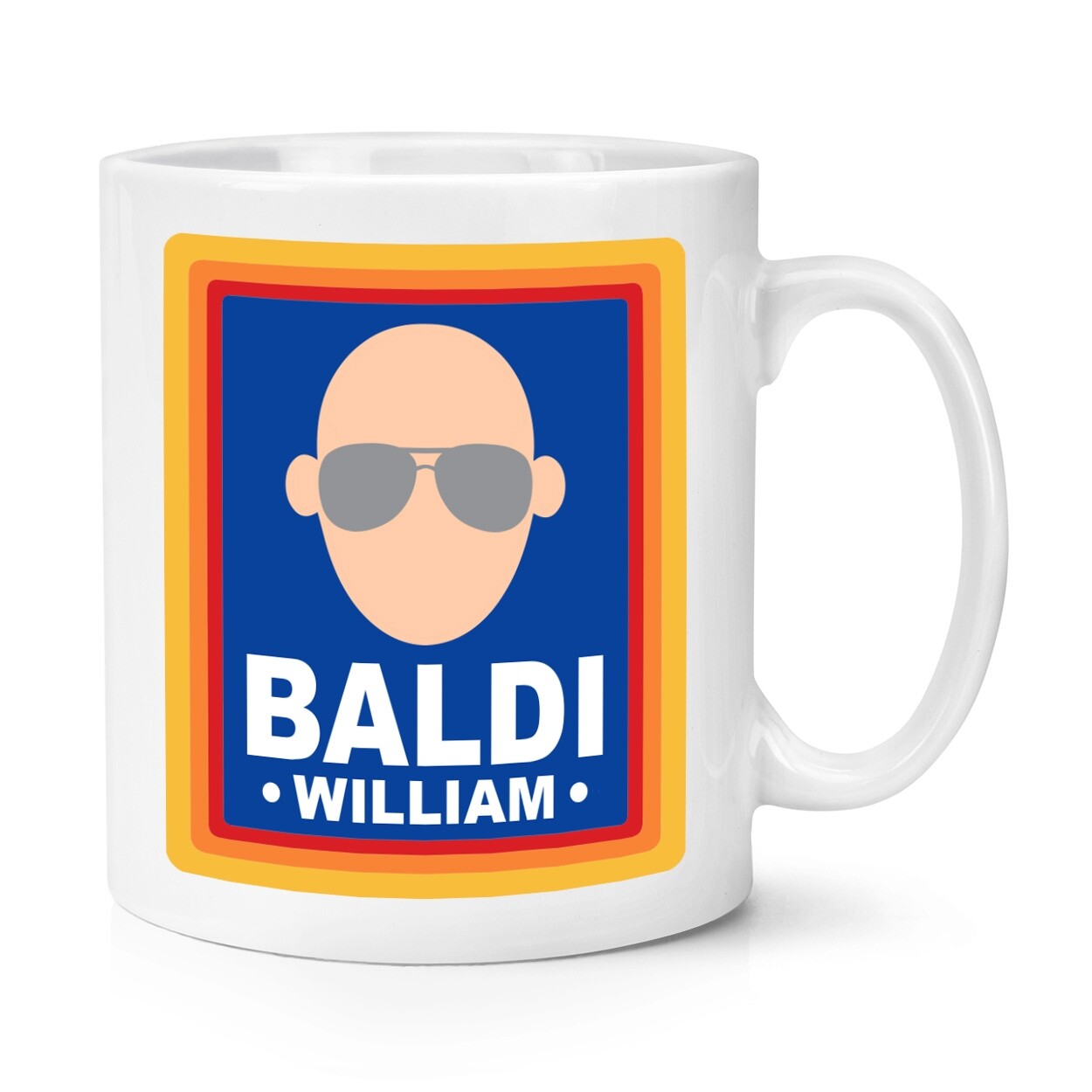 Personalised Baldi 10oz Mug Cup Bald Funny Grandad Dad Uncle Joke Rude ...