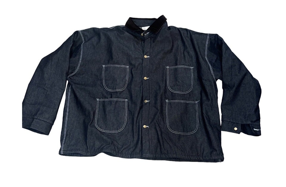 Charm Tex Jail Supplies Denim Jacket Mens 5XL Lined Heavy Field Chore ...