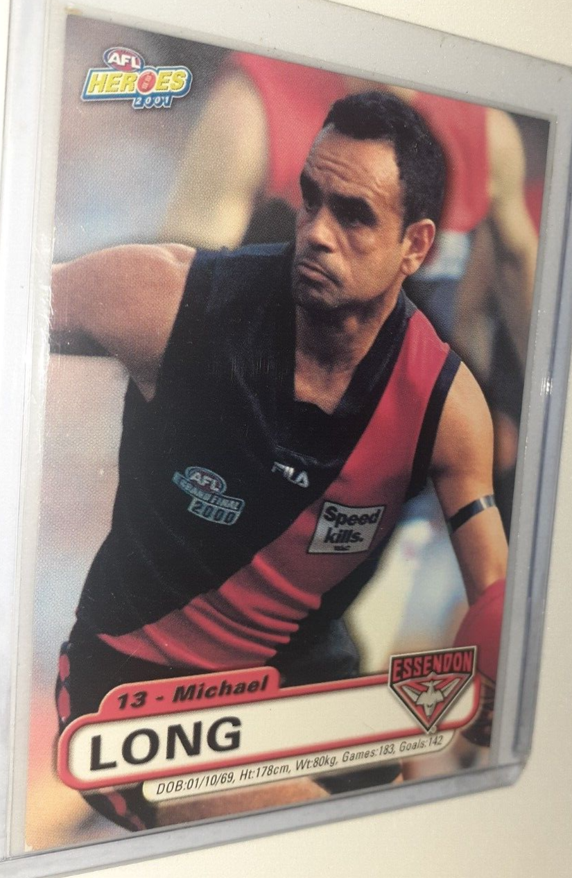 Michael Long, 2001 AFL Heroes card. Essendon Bombers | eBay