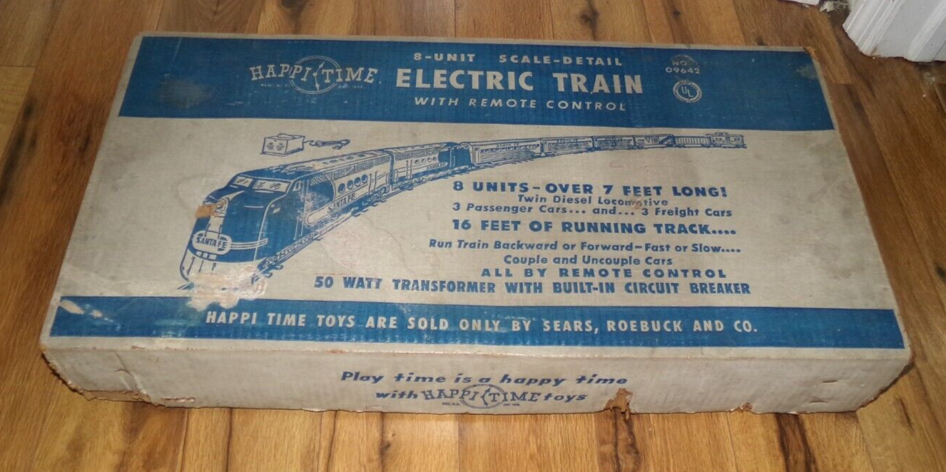 **EMPTY BOX** Marx 09642 Happi Time Santa Fe AA Diesel Train Set Sears ...