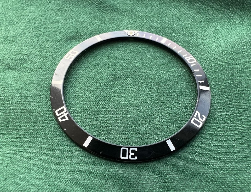 Genuine Rolex Submariner 5512 5513 1680 1665 Tritium Black Bezel Insert ...