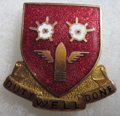 Army crest DI dui pb pinback 203rd AIR DEFENSE ARTILLERY ADA Field 1e ...