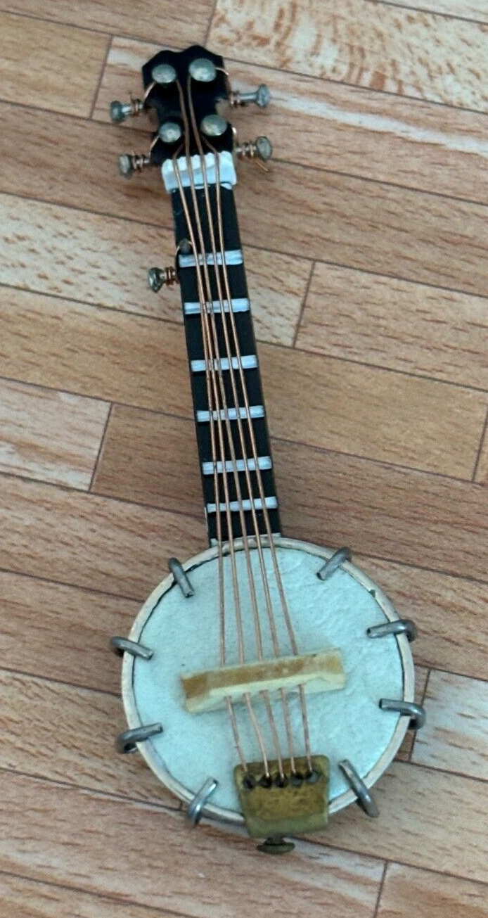 Dollhouse Miniature Banjo by Heidi Ott | eBay