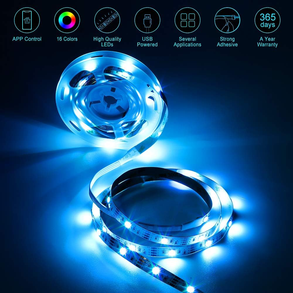 9.8Ft TV Backlight Led Strip Lights 46-60In Color Changing Gaming ...