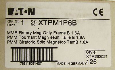 EATON XTPM1P6B 1.6 Amp MMP Manual Motor Protector | eBay