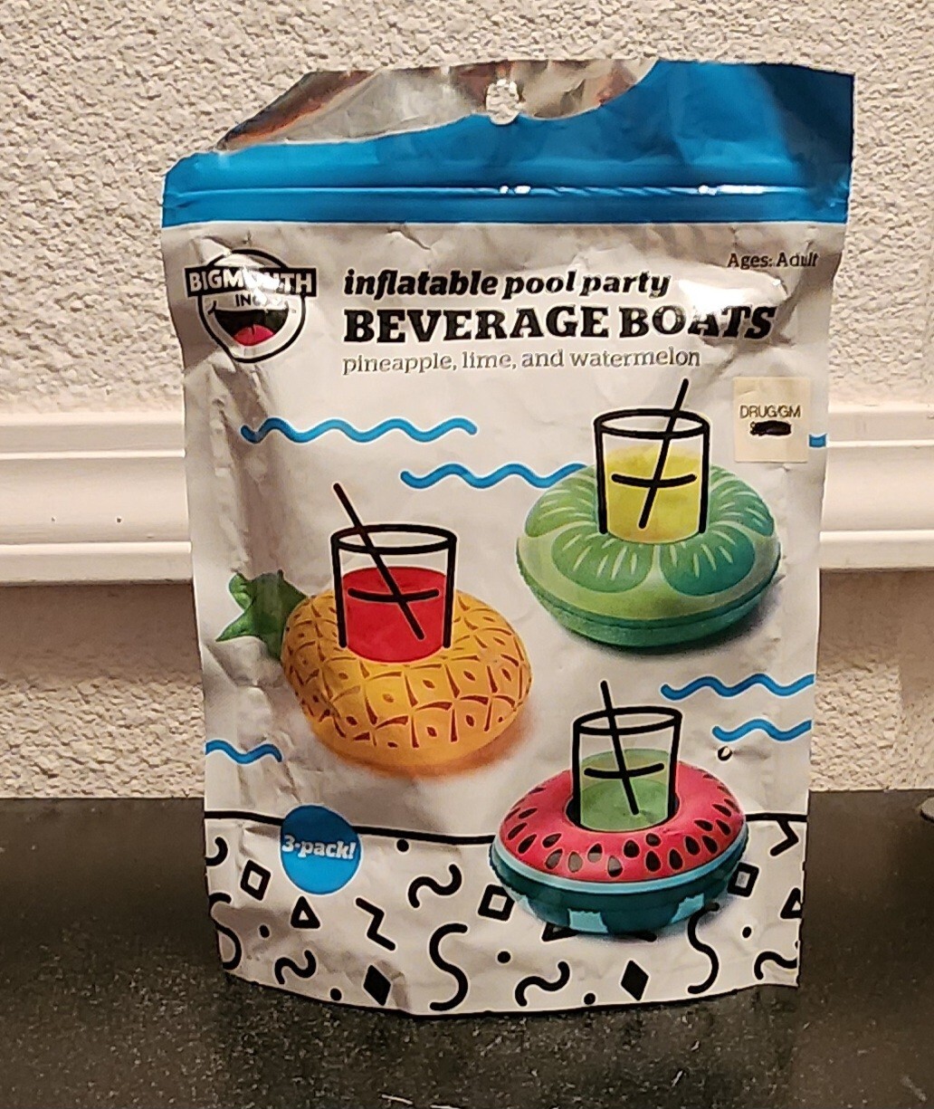 BIGMOUTH Inflatable Pool Party Beverage Boats Watermelon/Pineapple 3 ...