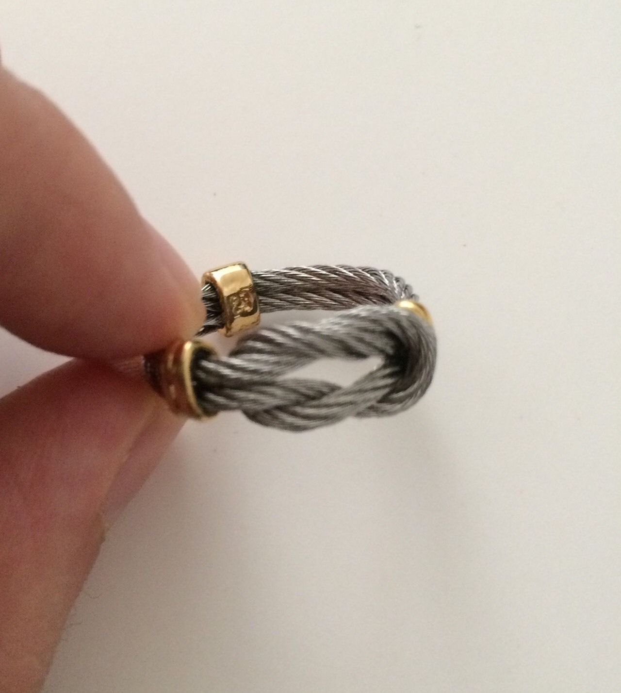 Stainless Steel Nautical Knot Love Knot Sailor Twisted Cable Wire Ring ...