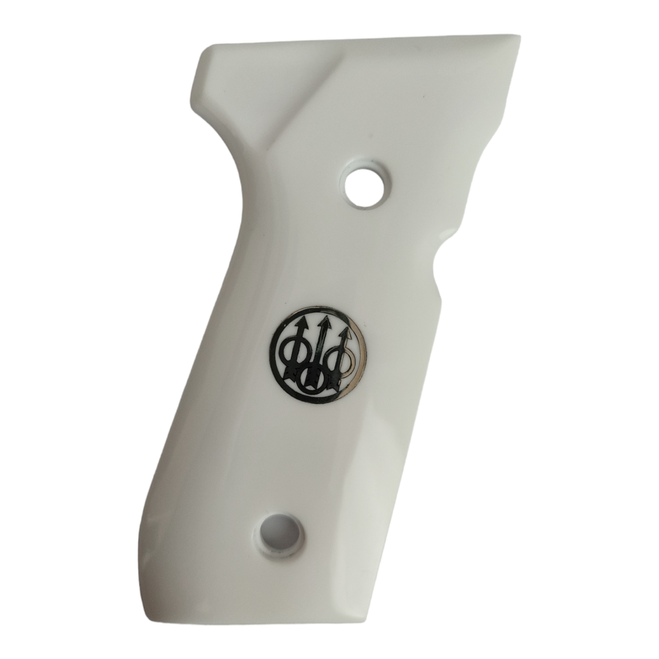 Beretta 92FS-92F-92 FS -92A1-M9 A1 Grips white Acrylic Set Full Size ...
