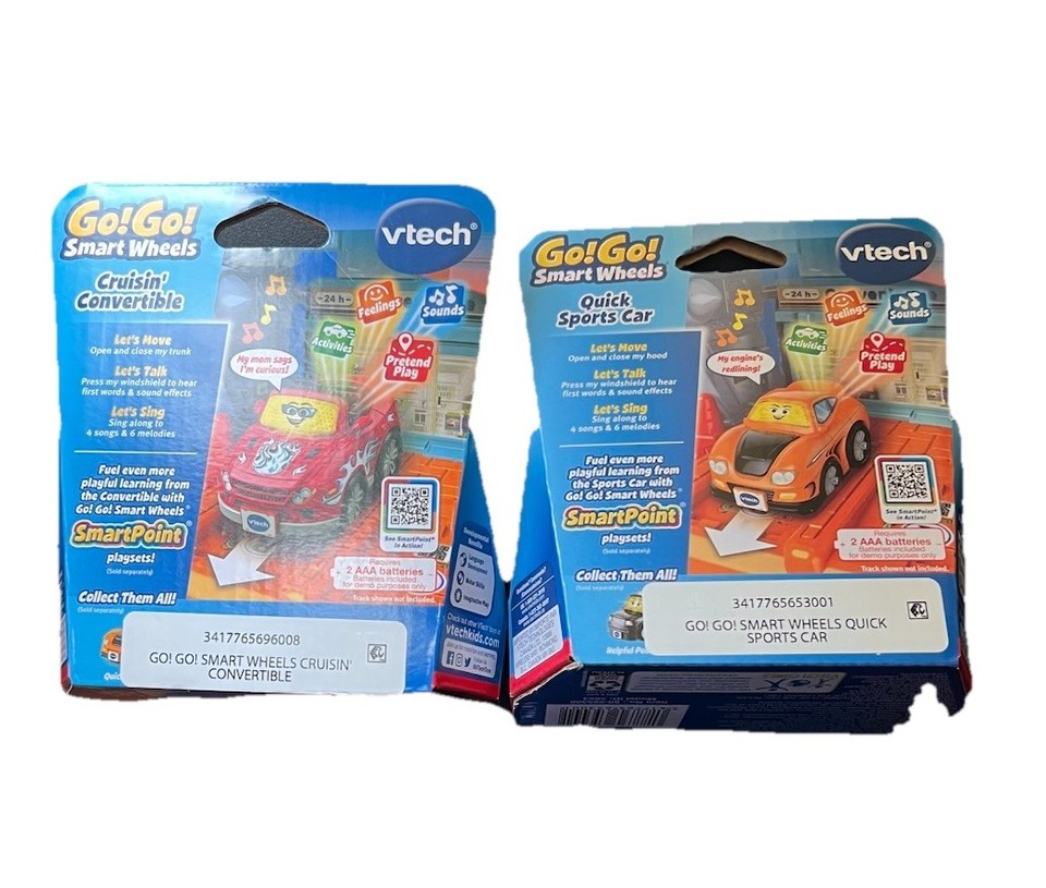Vtech Go Go Smart Wheels Cruisin Convertible and Quick Sports Car New ...