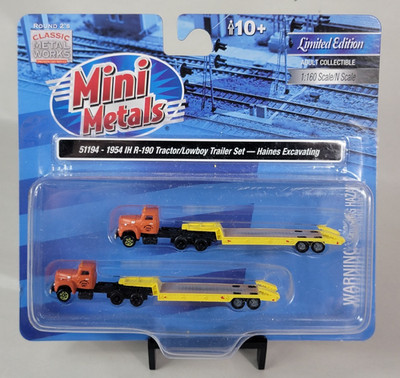 N Scale Mini Metals 1954 IH R-190 Tractor/Lowboy Trailer Set - Haines ...