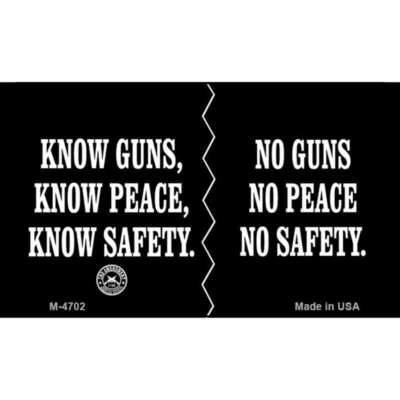 Know Guns No Guns Novelty Metal Magnet M-4702 | eBay