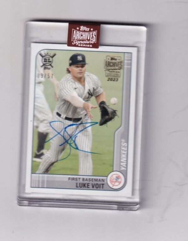 2023 LUKE VOIT TOPPS ARCHIVES AUTO/ AUTOGRAPH 09/57 NEW YORK YANKEES | eBay