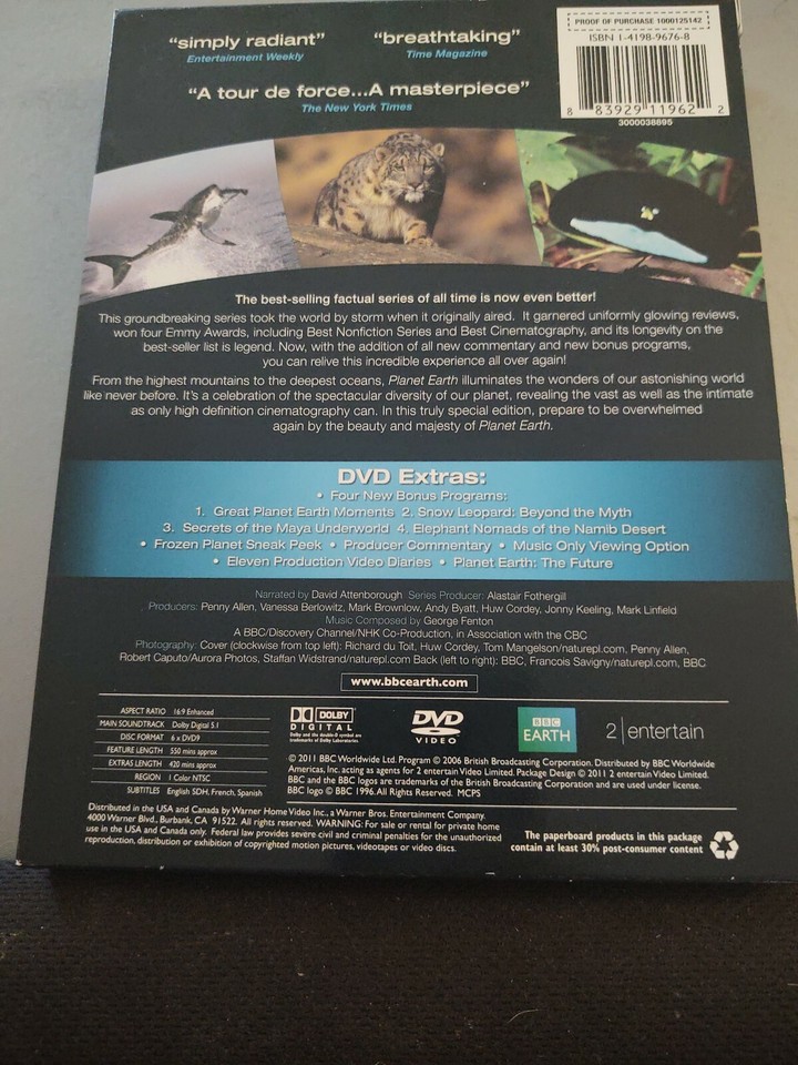 Planet Earth - The Complete Collection (DVD, 2011, 6-Disc Set, Special ...
