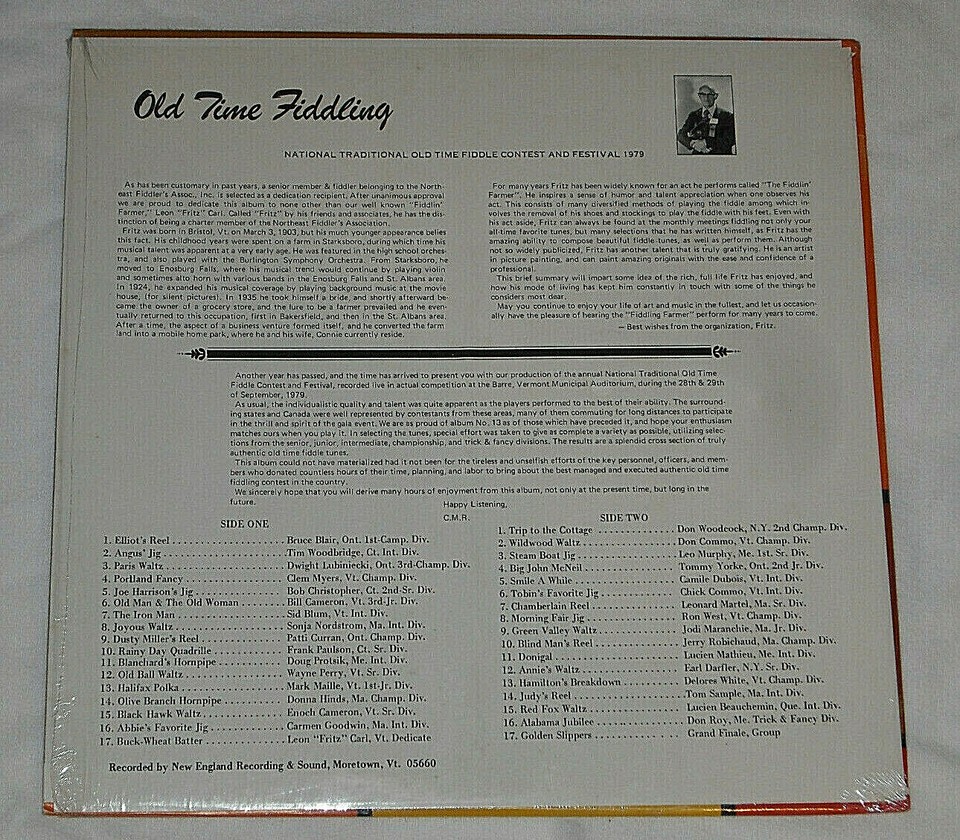 OLD TIME FIDDLING Vol. 13 1979 (1979) N.E.R.S. LP *Cover in shrink* | eBay