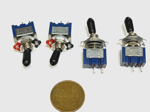 4 Pack black Cap Mini toggle switch on/off MTS-101 2pin spst dc 6a 12v ...