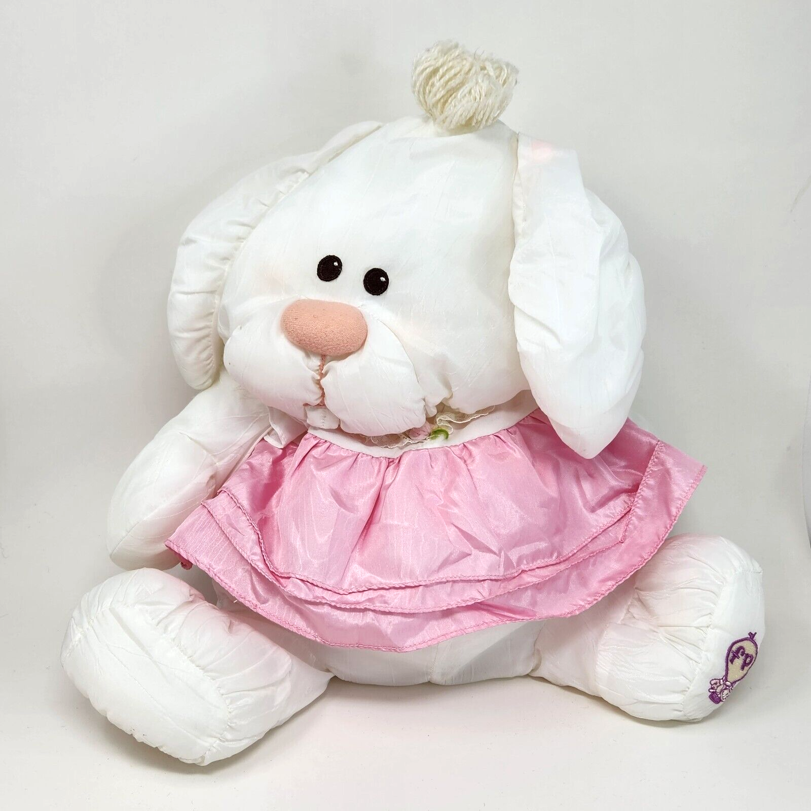 VINTAGE 1986 FISHER PRICE PUFFALUMP WHITE BUNNY STUFFED ANIMAL PLUSH ...