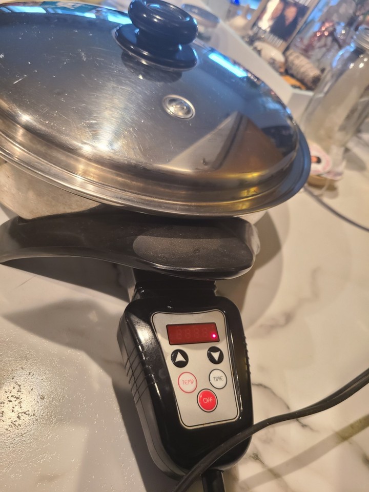 Saladmaster 7256 Stainless Steel 12" Electric Skillet Oil Core ,Lid ...