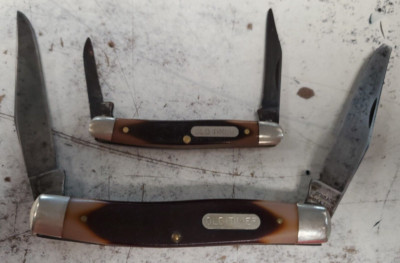 2 blade OLD VINTAGE SCHRADE OLD TIMER POCKET KNIVES KNIFE 770T 1040T AS ...