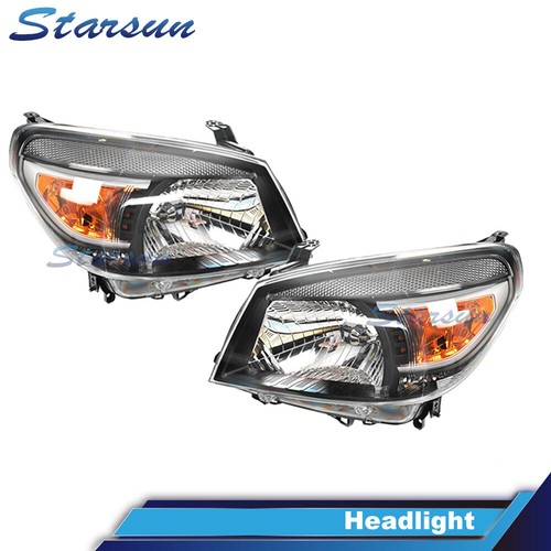 Pair Head Lights Front Lamp Black For Ford Ranger PK Ute 2009~2011 Left ...