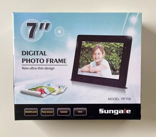 Sungale PF709 7-inch Ultra-slim Digital Photo Frame Black Ink for sale ...