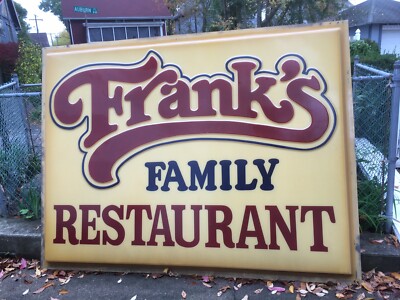 Franks Family Restaurant Sign. Decoration,Restaurant,Man Cave | eBay