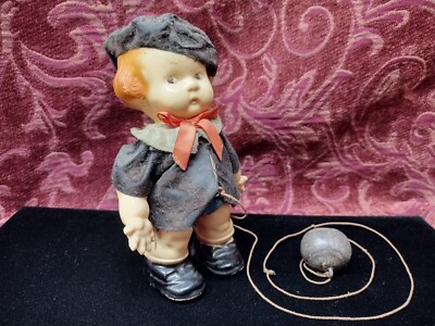 Vintage Celluloid Pull Toy Doll | eBay