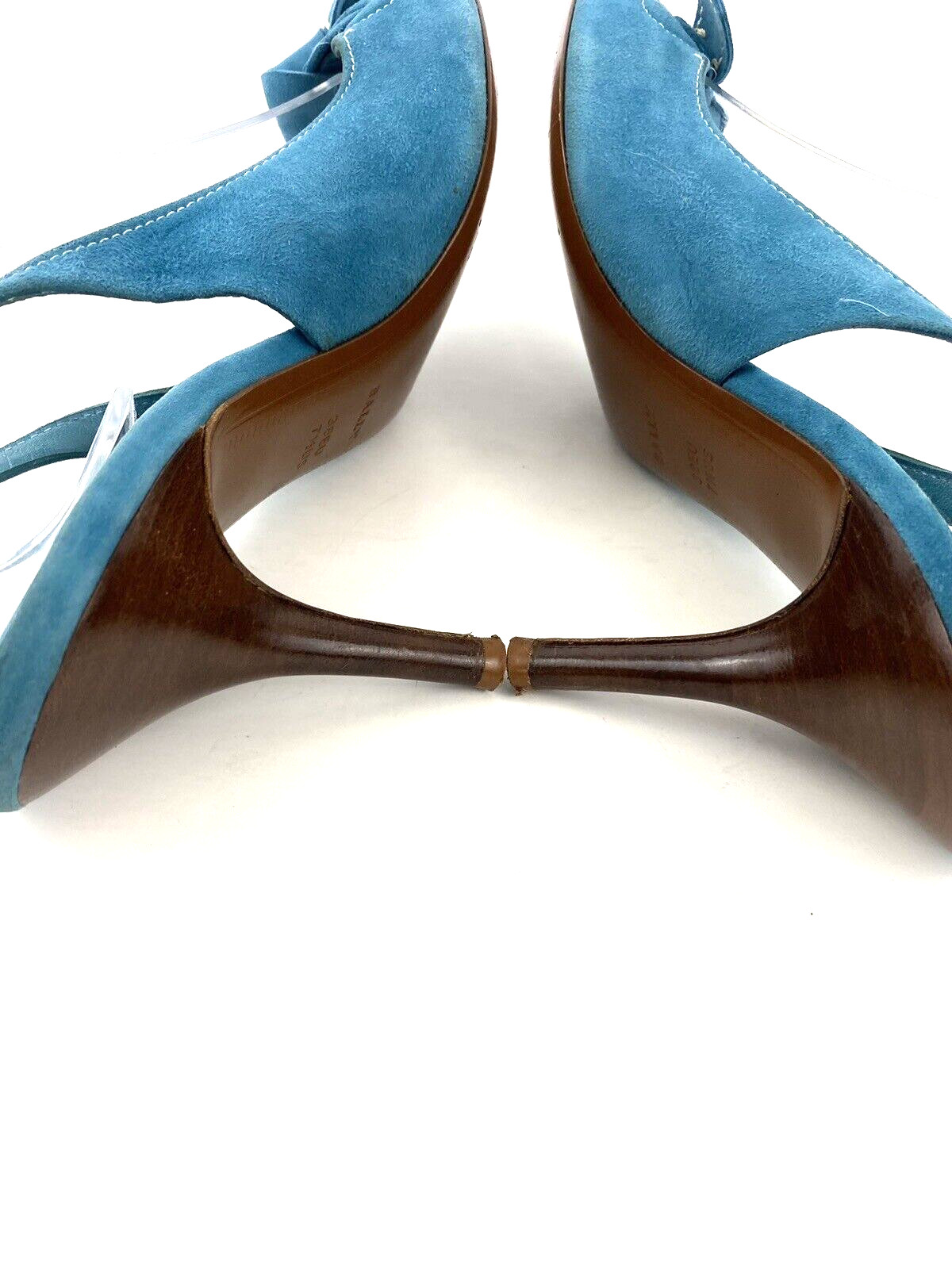 BALLY Egadi Blue Suede Slingback Bow Front Shoes Quie… - Gem