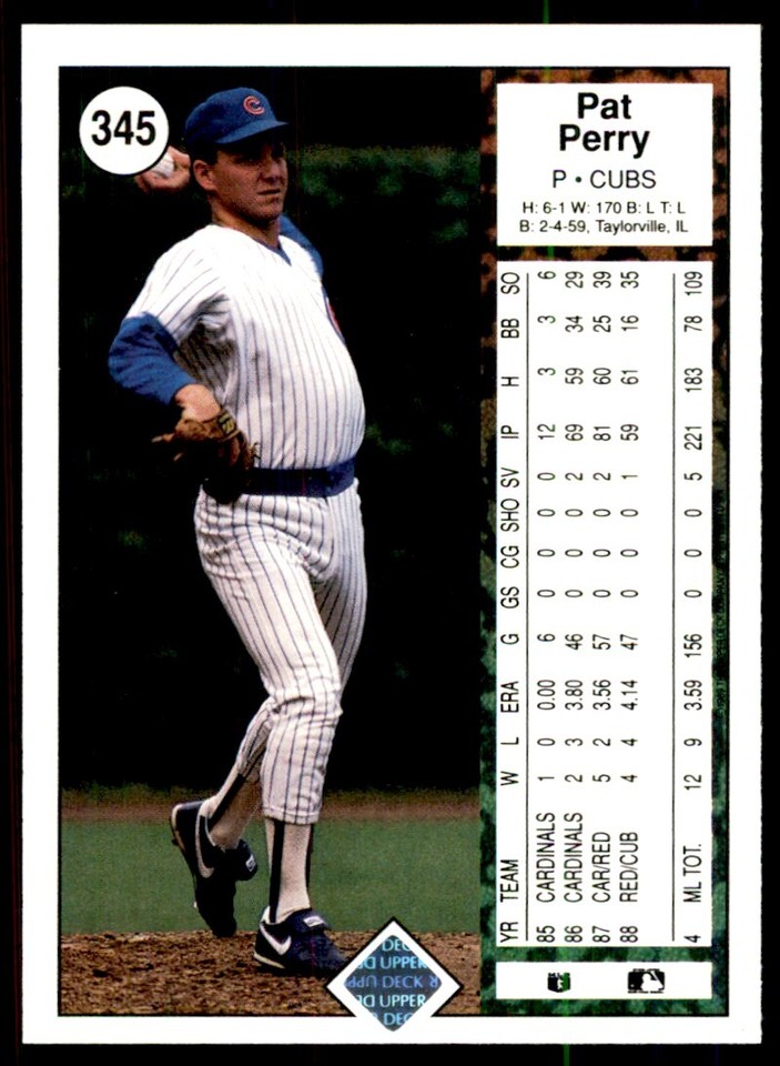 1989 Upper Deck Pat Perry Baseball Cards #345 | eBay