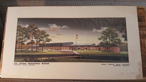 Architectural Original Mixed Media - FOX CHAPEL ELEMENTARY SCHOOL (MD ...