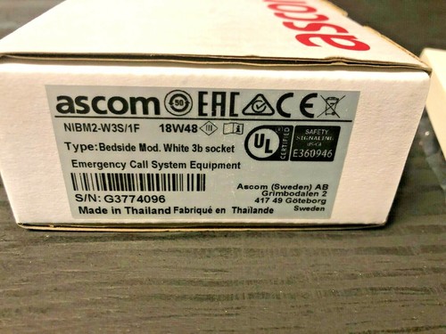 ASCOM BEDSIDE MODULE WHITE 3B SOCKET EMERGENCY CALL SYSTEM TELECARE IP ...