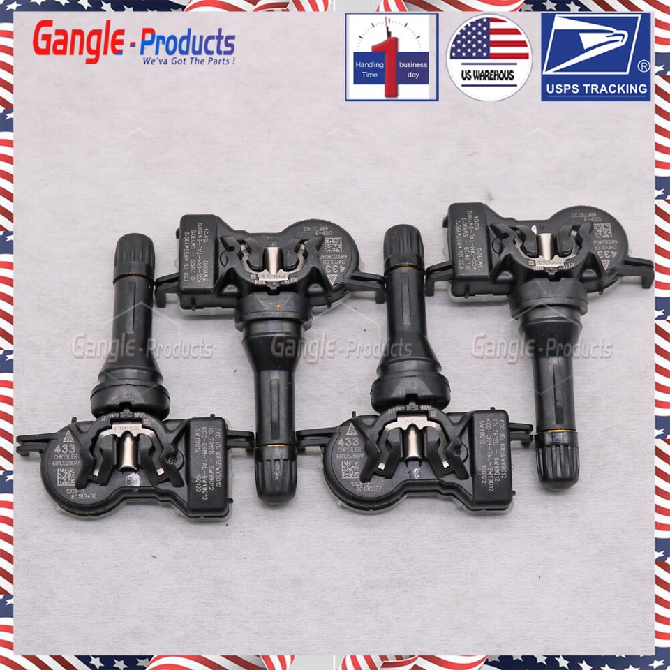 4PCs 68105280AF TIRE PRESSURE SENSOR TPMS 433Mhz For 2013-2016 Dodge ...