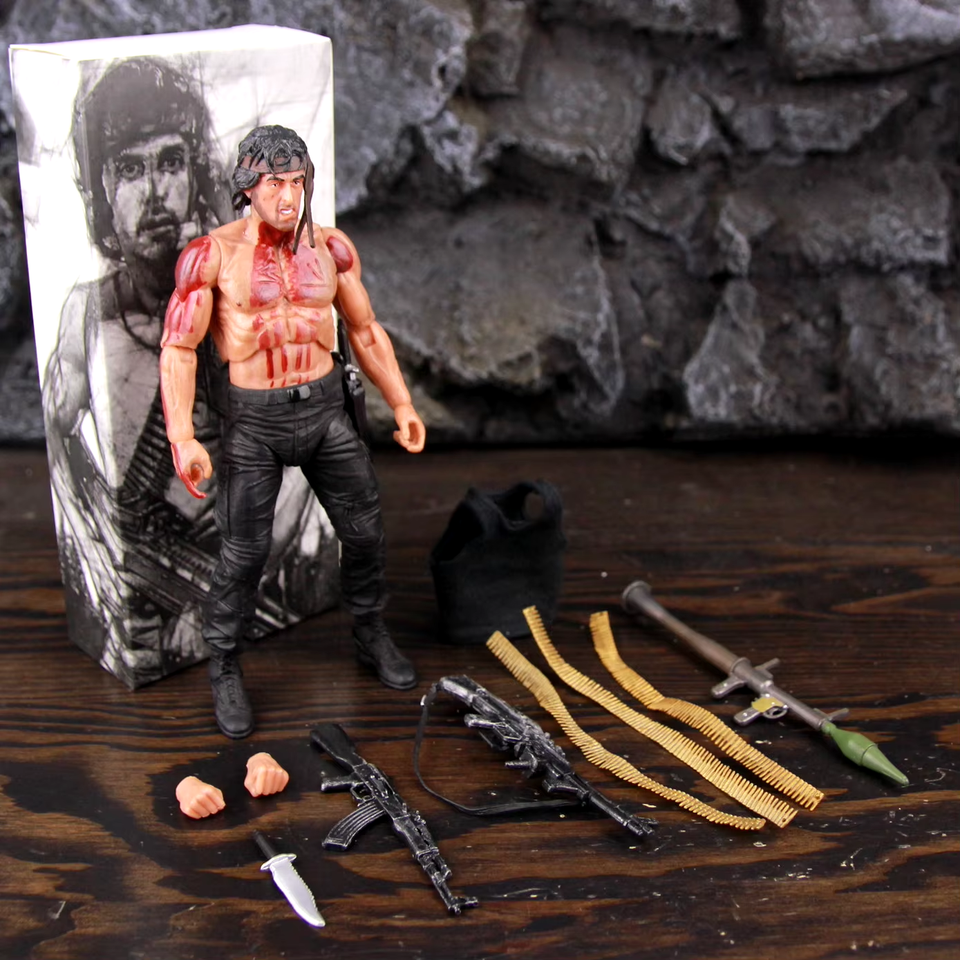 7'' Classic Movie First Blood Ron Kim John J.R Rambo Action Figure ...